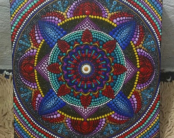 Dot mandala painting | Etsy