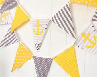 Party Bunting Banner Fabric Pennant Flags Nautical Girl
