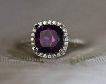 Amethyst engagement ring | Etsy
