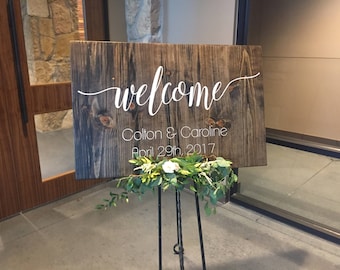 Welcome sign easel | Etsy
