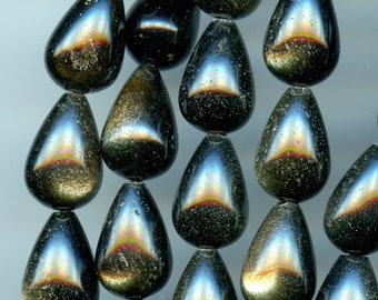 Golden Sheen Obsidian and Black Tourmaline Gemstone Healing