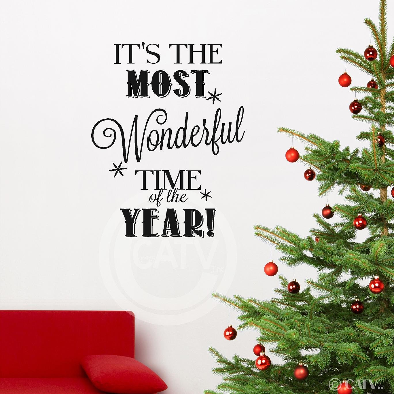 It's the most wonderful time of the year vinyl lettering