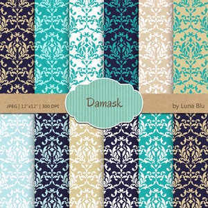 Damask background | Etsy