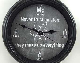 Science clock | Etsy