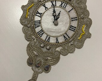 Rhinestone clock | Etsy
