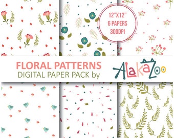 Digital Paper Cat Seamless Pattern / Cute Digital Papers