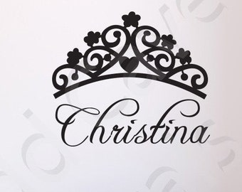 Tiara wall decal | Etsy
