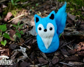 Blue fox plush | Etsy