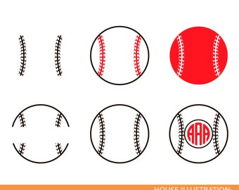 Baseball monogram | Etsy