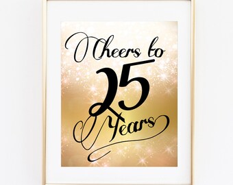 25th birthday sign | Etsy