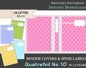 Items similar to Printable Binder Covers & Spine Label Inserts in 5 ...