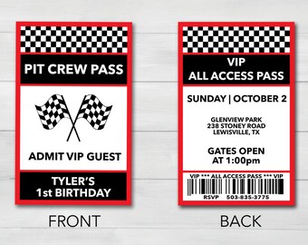 Cars vip pass | Etsy