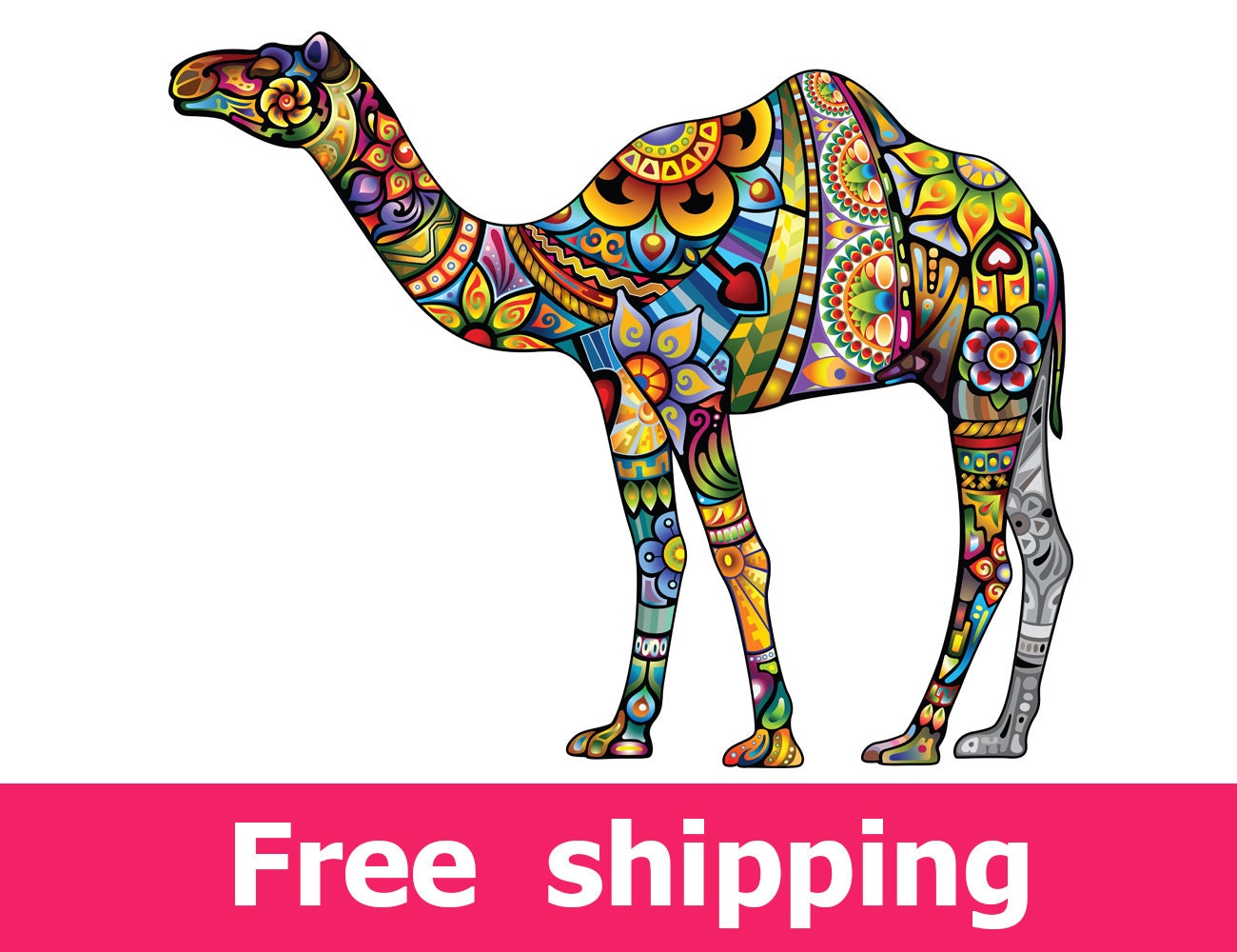 abstract camel wall decal colorful camel wall sticker camel