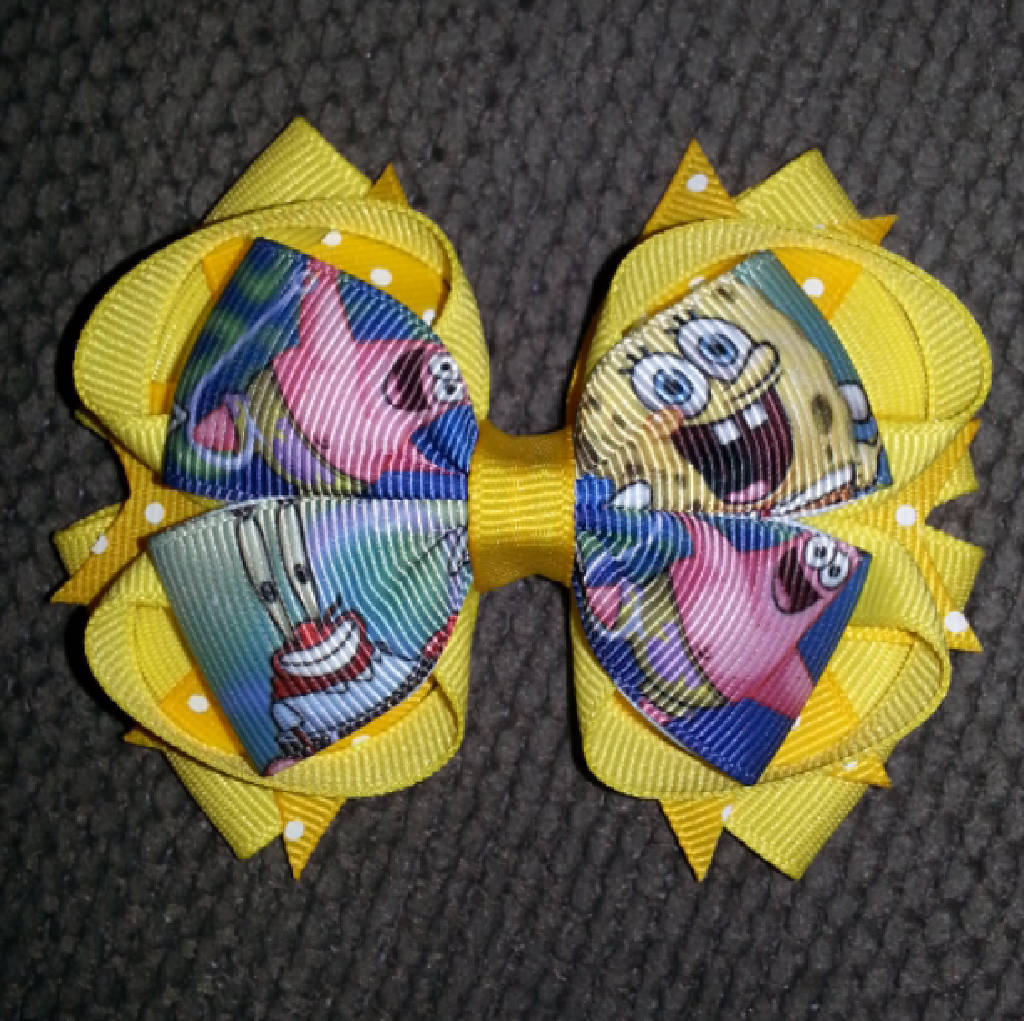 Spongebob Stacked Boutique Bow