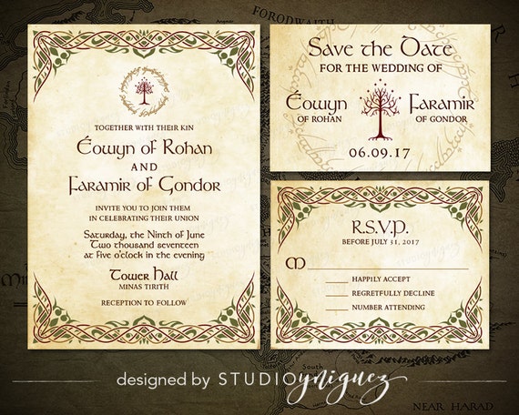 Medieval Wedding Printable Invitation Suite Renfaire