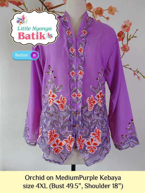 size 4XL: Plus Size Peranakan Kebaya Basic Quality. motif