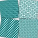 Teal Digital Paper: Teal Patterns blue gray blue