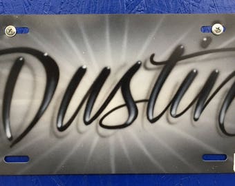 Airbrush car tag | Etsy