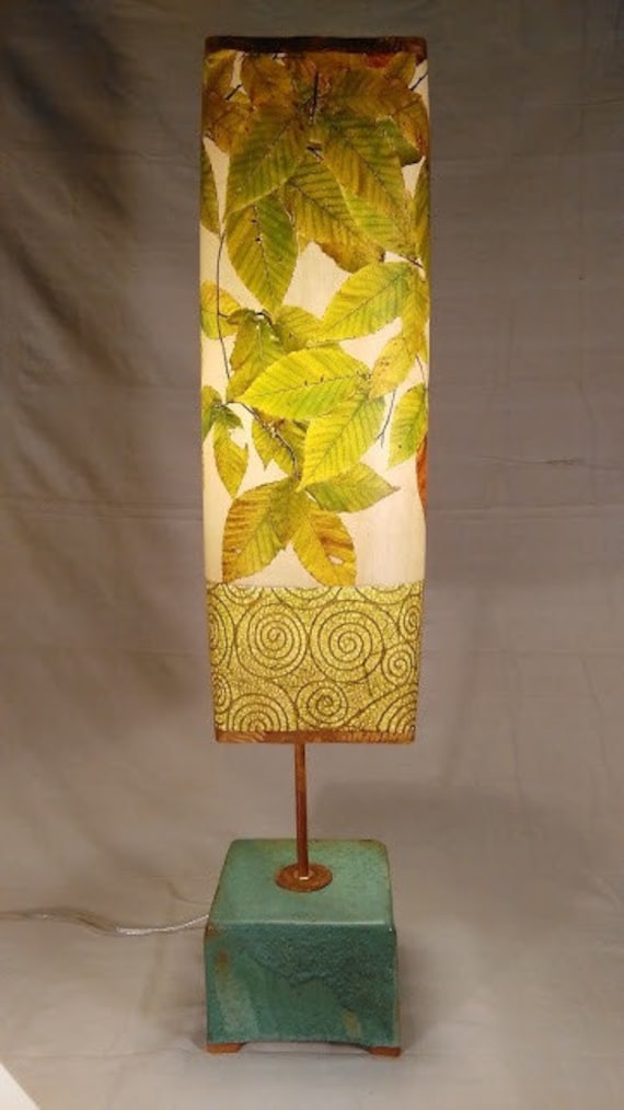 Handmade Lamp Paper Lamp Shade Nature Lamp Unique Desk