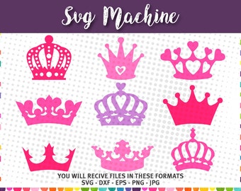 Crown Svg Crown Monogram Svg Princess Crown Svg Crowns Svg