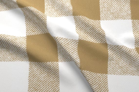 Light Brown Buffalo Check Fabric Buffalo Check In Tan By