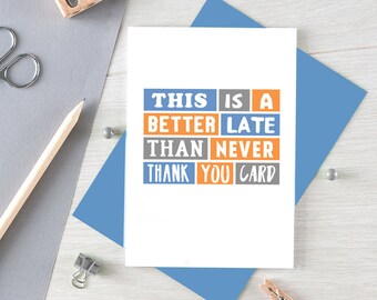 Belated thank you | Etsy