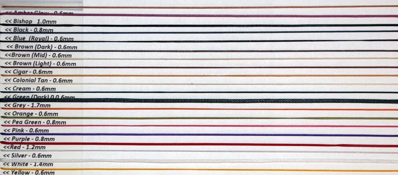 SAMPLES 22 Tiger thread samples Ritza 25 each color and