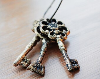 ANTIQUE SKELETON KEYS Collage Sheet Printable Download Digital