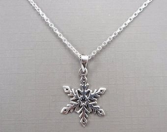 Snowflake necklace | Etsy
