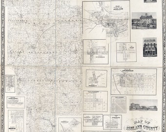 1871 Map of Davidson County Tennessee Nashville