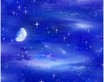 Night sky fabric | Etsy