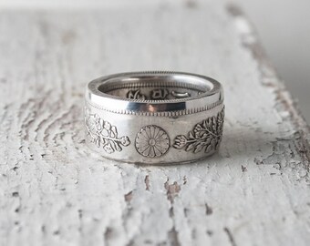 Mens coin ring | Etsy