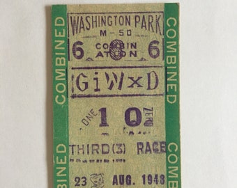Horse racing ticket | Etsy