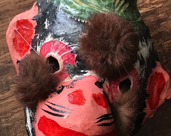 Paper mache mask | Etsy