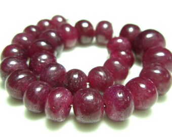 Natural ruby beads | Etsy
