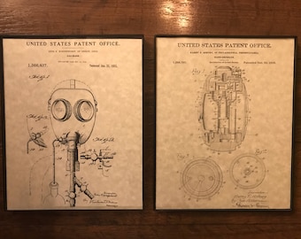 Military Patent Prints Set Of 6 Army Art Posters Military