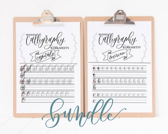 Hand Lettering Practice Sheets Modern Calligraphy Guide