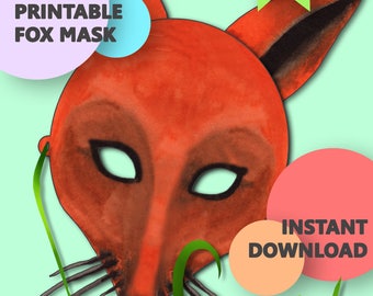 Fox mask pattern | Etsy