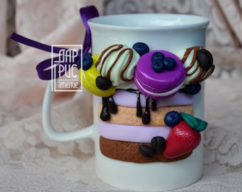 Polymer clay mug | Etsy