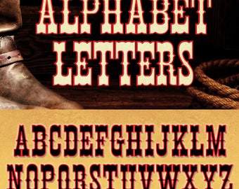 Cowboy letters | Etsy