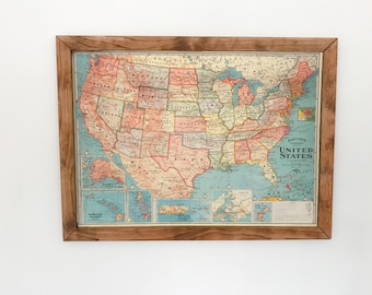 Map of united states | Etsy