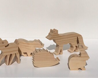 Wooden animals | Etsy
