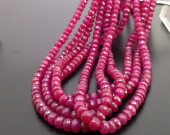 Natural ruby beads | Etsy