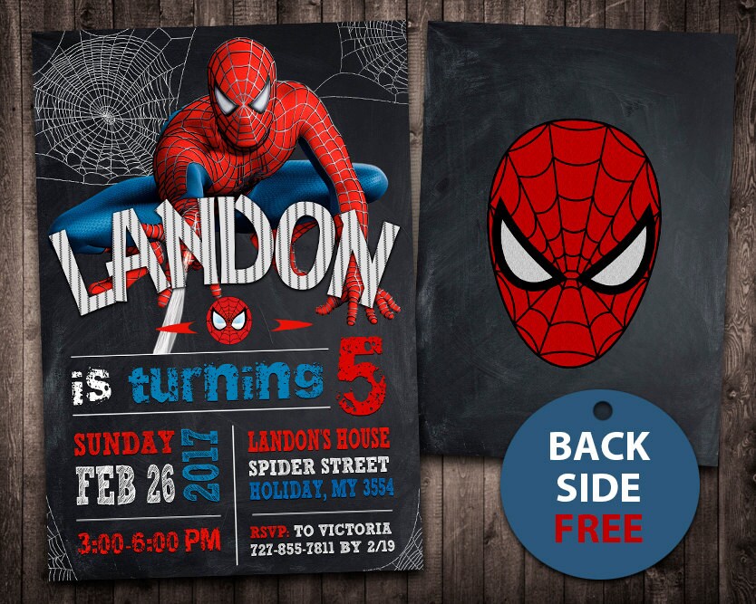 Spider Man Birthday Party Invitations