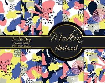 Stylish digital paper modern abstract geometric seamless