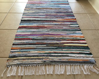 Upcycled rag rug | Etsy