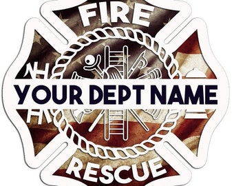 Fire truck decal | Etsy