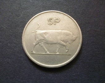 Irish 5p coin | Etsy