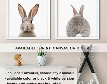 Bunny nursery art | Etsy