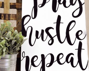 Pray hustle repeat | Etsy